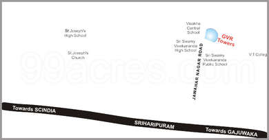 Navya Constructions Builders Navyas GVR Towers Map - Sriharipuram ...