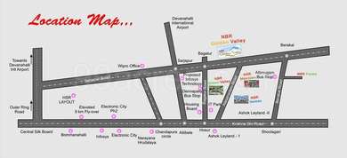 NBR Group Bangalore NBR Golden Valley Map - Bagalur, Bangalore Location Map