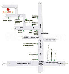 NBR Group Bangalore NBR Garden RV Map - Anekal, Bangalore Location Map