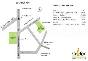 NCC Urban Infrastructures Builders NGHC Khelgaon Map - Hotwar, Ranchi ...