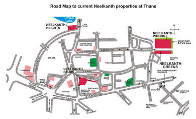 Neelkanth Group Neelkanth Greens Map - Manpada, Thane Location Map