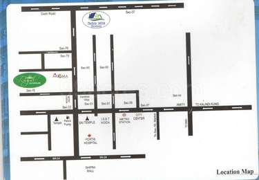 Nehra Infra Homes Nehra Royal Avenue Map - Sector 75 Noida Location Map