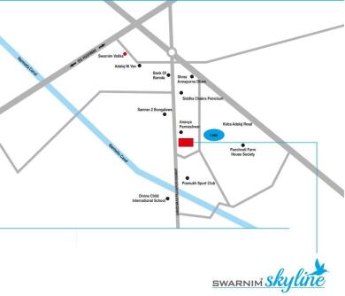 Swarnim Group Swarnim Skyline Map - Adalaj, Ahmedabad Location Map