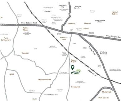 New Front Group New Front 48 Central Park Map - Hadapsar, Pune Location Map