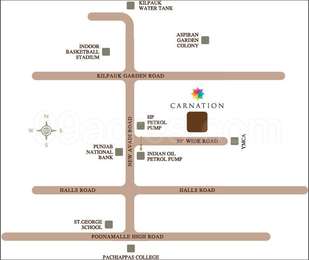 Newry Builders Newry Carnation Map - Kilpauk, Chennai Central Location Map