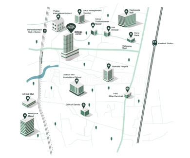 Goyal Realty Goyal Aspire Map - Kandivali West, Mumbai Location Map