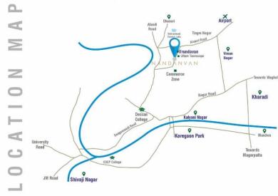 NG Rathi Associates NG Rathi Nandanvan Map - Yerawada, Pune Location Map
