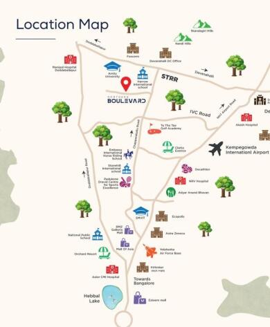 Nimishamba Developers Northern Boulevard Map - Devanahalli, Bangalore ...