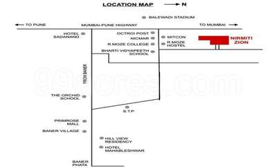 Nirmiti Developers Nirmiti Zion Map - Balewadi, Pune Location Map