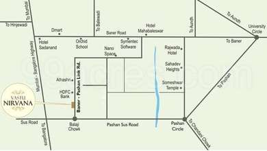 Nirvana Developers and Vastu Buildcorp Vastu Nirvana Map - Pashan, Pune Location Map