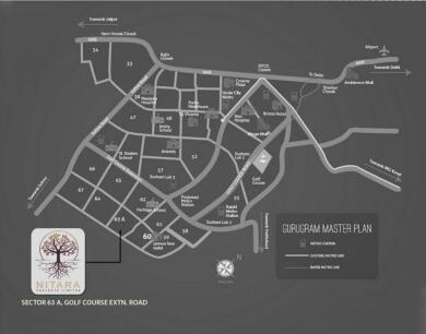 Nitara Projects Limited Nitara Projects Anantraj Map - Sector 63A Gurgaon Location Map