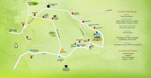Nitu Developers Sunshine Green City Map - Rajarhat, Kolkata East ...