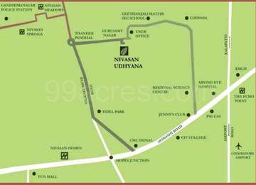 Nivasan Homes Nivasan Udhyana Map - Vilankurichi, Coimbatore Location Map