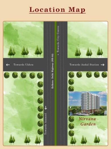 NN Construction NN Nirvana Garden Map - Andal, Durgapur Location Map