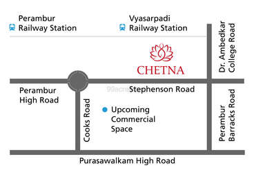 North Town Builders Arihant Chetna Map - Perambur, Chennai Location Map