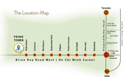 NS Construction NS Prime Tower Map - Behala, Kolkata Location Map