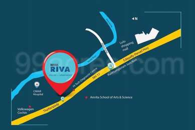 Nucleus Properties Builders Nucleus Riva Map - Edapally, Kochi Location Map
