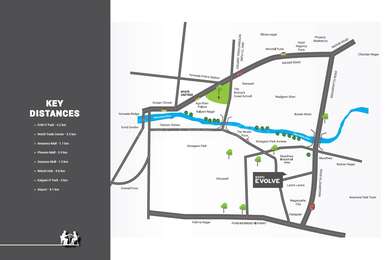 Nyati Group Builders Nyati Evolve Map - Magarpatta, Pune Location Map