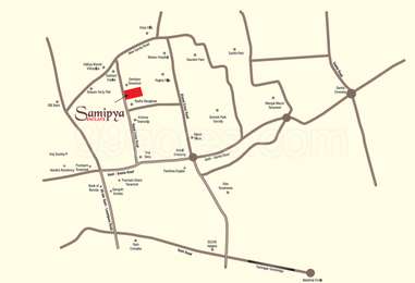 NYJ Developers Samipya Enclave Map - Gotri, Vadodara Location Map