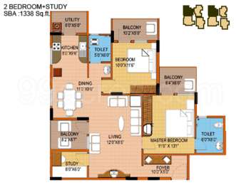 2 BHK / Bedroom Apartment / Flat for rent in Oceanus Serenity ...