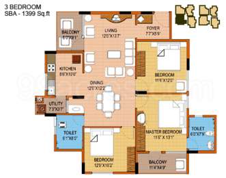 2 BHK / Bedroom Apartment / Flat for rent in Oceanus Serenity ...