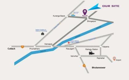 Od Real Estate OD Residency Map - Hanspal, Bhubaneswar Location Map