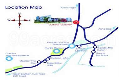 Olympia Builders Olympia Technology Park Map - Guindy, Chennai South ...
