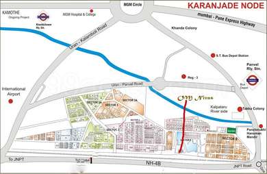 Omcon Real Estate Developers Om Nivas Map - Karanjade, Navi Mumbai Location Map