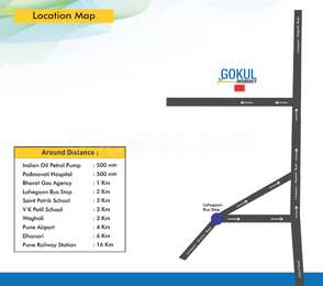 Om Developers Lohegaon Om Gokul Residency Map - Lohegaon, Pune Location Map