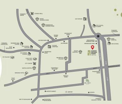Om Developers Shree Shyam Farm House Villa Map - Fulbari, Siliguri ...