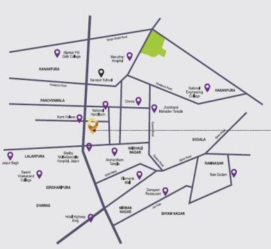 Kohinoor Buildcom Celesta Map - Vaishali Nagar, Jaipur Location Map