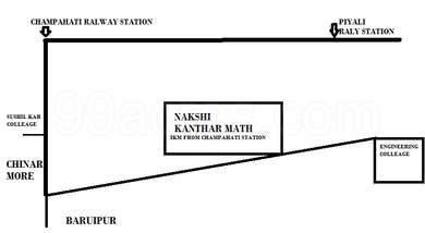 Om Realty Kolkata Om Nakshi Kanthar Math Map - Baruipur, Kolkata South ...