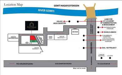Omaxe Infratech Omaxe Hazratganj Map - Gomti Nagar Extension, Lucknow ...