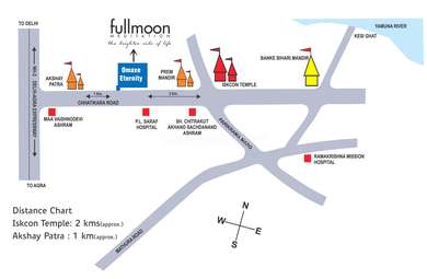 Omaxe Fullmoon Map - Chhatikara, Vrindavan Location Map