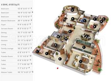 4 BHK / Bedroom Apartment / Flat for rent in Omaxe The Forest Sector-92 ...