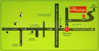 Omega Heritage Map - Dhayari, Pune Location Map