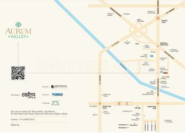 Omkar Infra Omkar Aurum Valley Map - Adalaj, Ahmedabad North Location Map