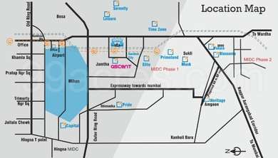 Orange And Cotton Buildcon Orange Ascent Map - Jamtha, Nagpur Location Map
