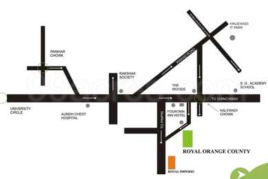 Orange County Group Royal Orange County Map - Rahatani, Pune Location Map