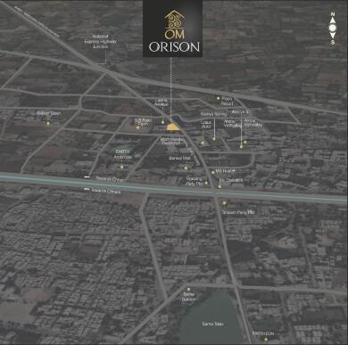 Om Group Vadodara Om Orison Map - Sama Savli Road, Vadodara Location Map