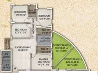 3 BHK Apartment / Flat for sale in Oswal Orchard County Belgharia ...