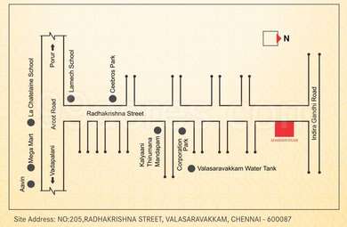 Oyester Homes Oyester Adarshvanam Map - Valasaravakkam, Chennai ...