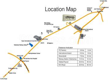 Ozone Group Ozone Urbana Aura Map - Devanahalli, Bangalore Location Map