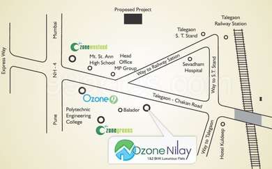 Ozone Homes Ozone Nilay Map - Talegaon Dabhade, Pune Location Map