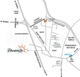 P4 Properties P4 Revanta Map - Ravet, Pune Location Map