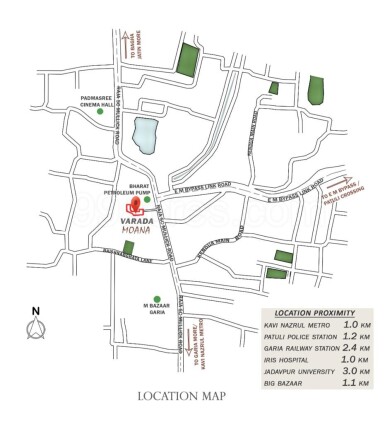 Varada Group Varada Moana Map - Garia, Kolkata South Location Map