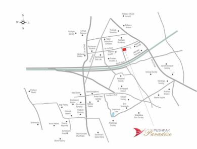 Pacific Edifice Pushpak Paradise Map - New Alkapuri, Vadodara Location Map