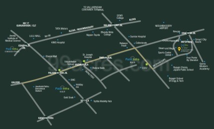 Palal Infra Palal Vine Map - Infopark, Kochi Location Map