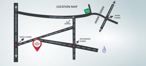 Pallavi Realtors Pallavi Golden Tower Map - Majrewadi, Solapur Location Map