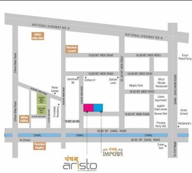 Pancham Group and Aaditya Group Pancham Aristo Map - Sama Savli Road ...